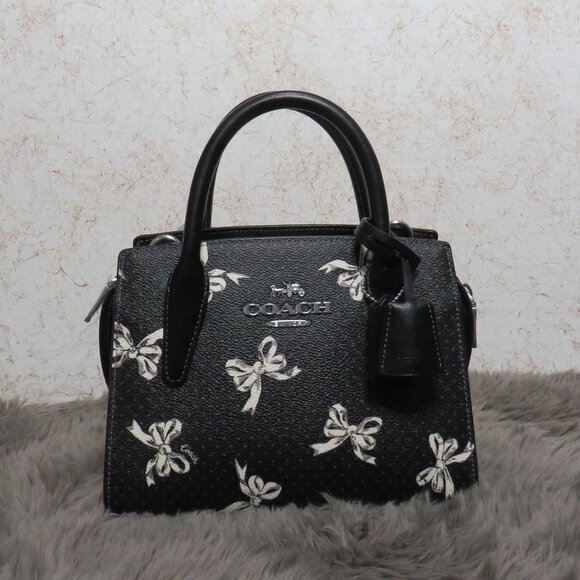 Coach | Bags | Coach Bow Print Andrea Carryall Black | Poshmark